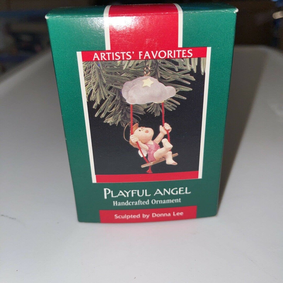 Mint! Hallmark Ornament Playful Angel Signed With Artist Signature 1998 ...