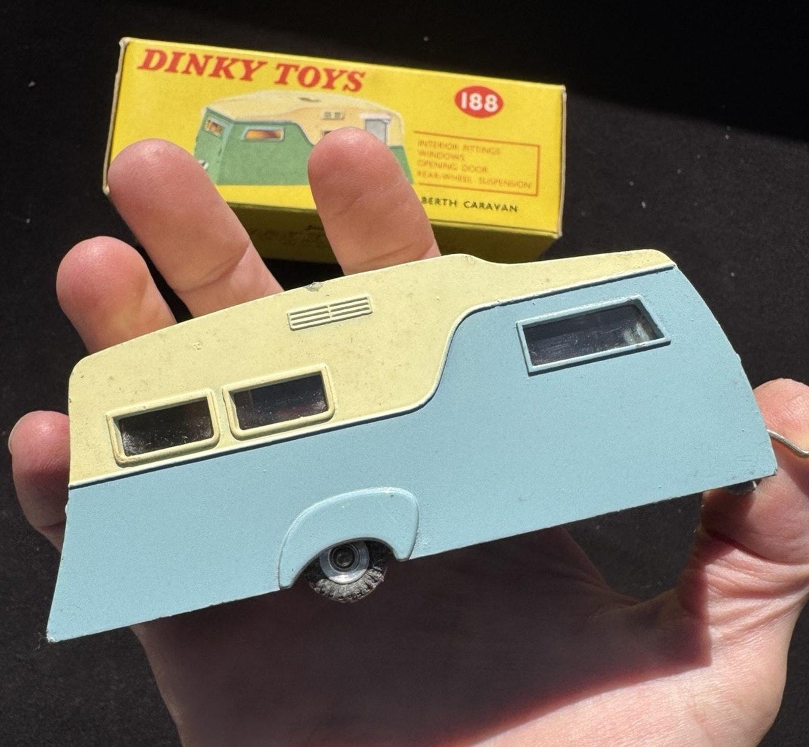1950 Vtg 188 FOUR Berth Caravan Dinky Toys England MECCANO Mint in Box ...