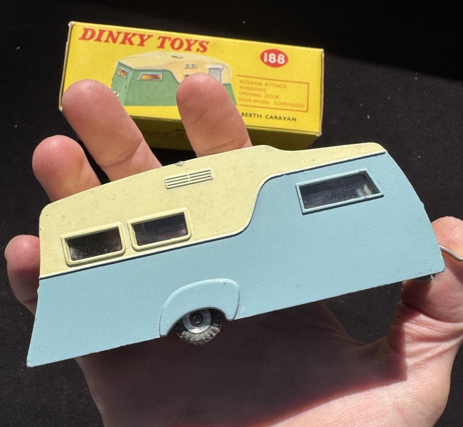 1950 Vtg 188 FOUR Berth Caravan Dinky Toys England MECCANO Mint in Box ...