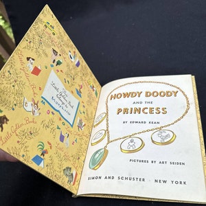 Vintage 1952 Howdy Doody and the Princess Little Golden Book A 1st ...