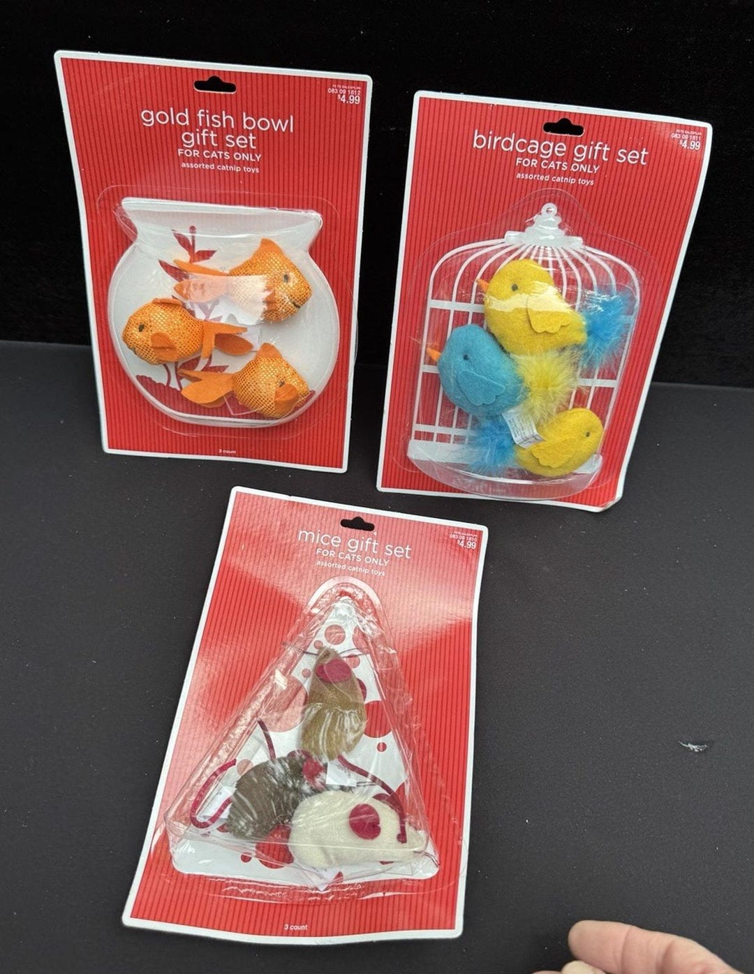 3 New Target Mice & Birdcage Fish Bowl Gift Sets Cat Toys - Etsy