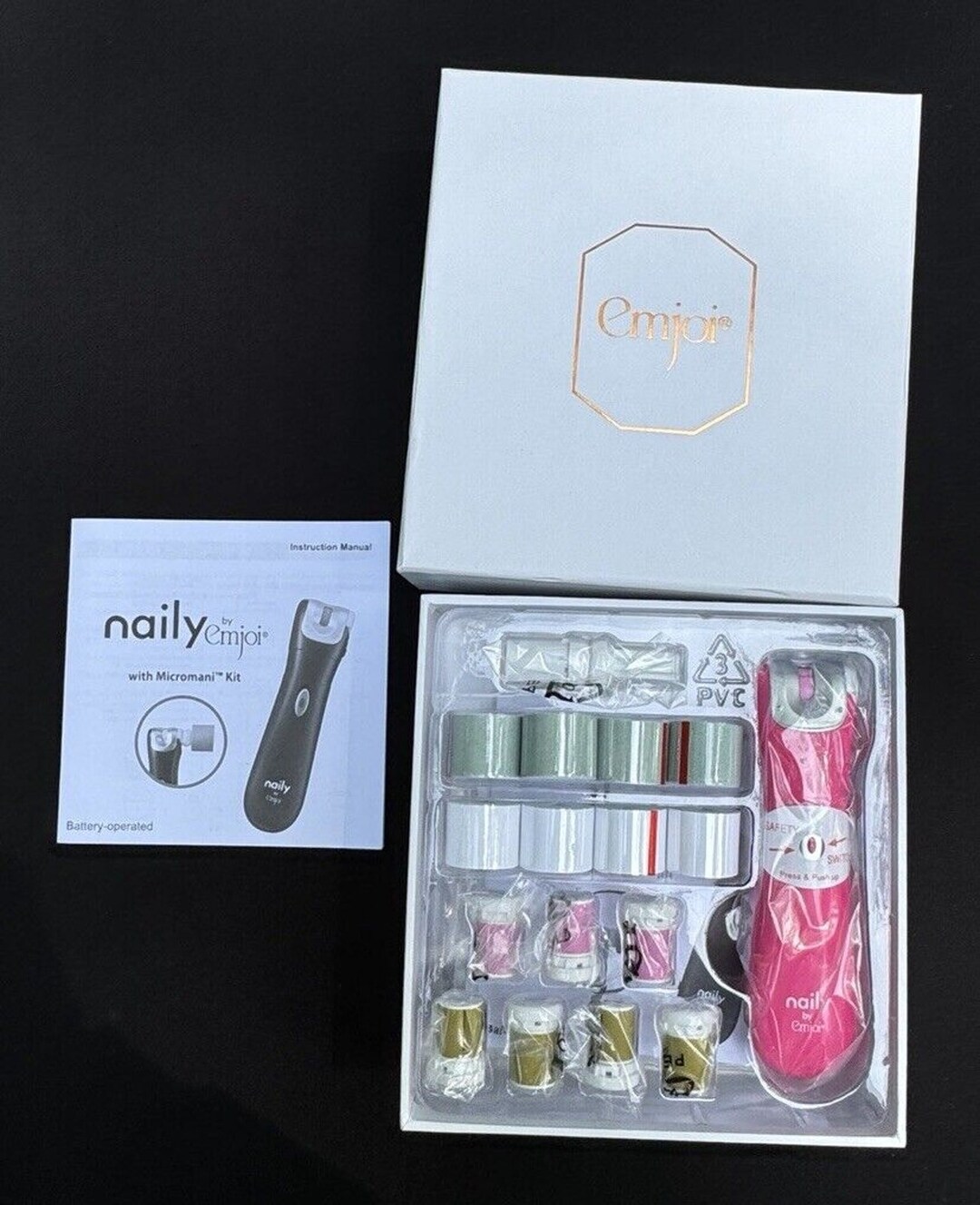 Emjoi Naily Micromani Kit New in Box Manicure and Pedicure Set in Pink ...