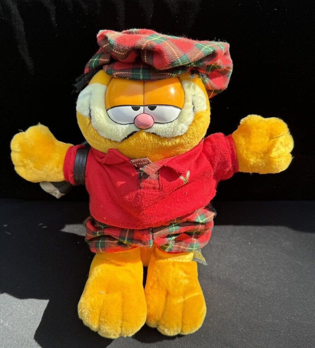 Vintage Garfield Cat Golf Caddy Plush 1978 Fine Toys Co Paws Golf Clubs ...