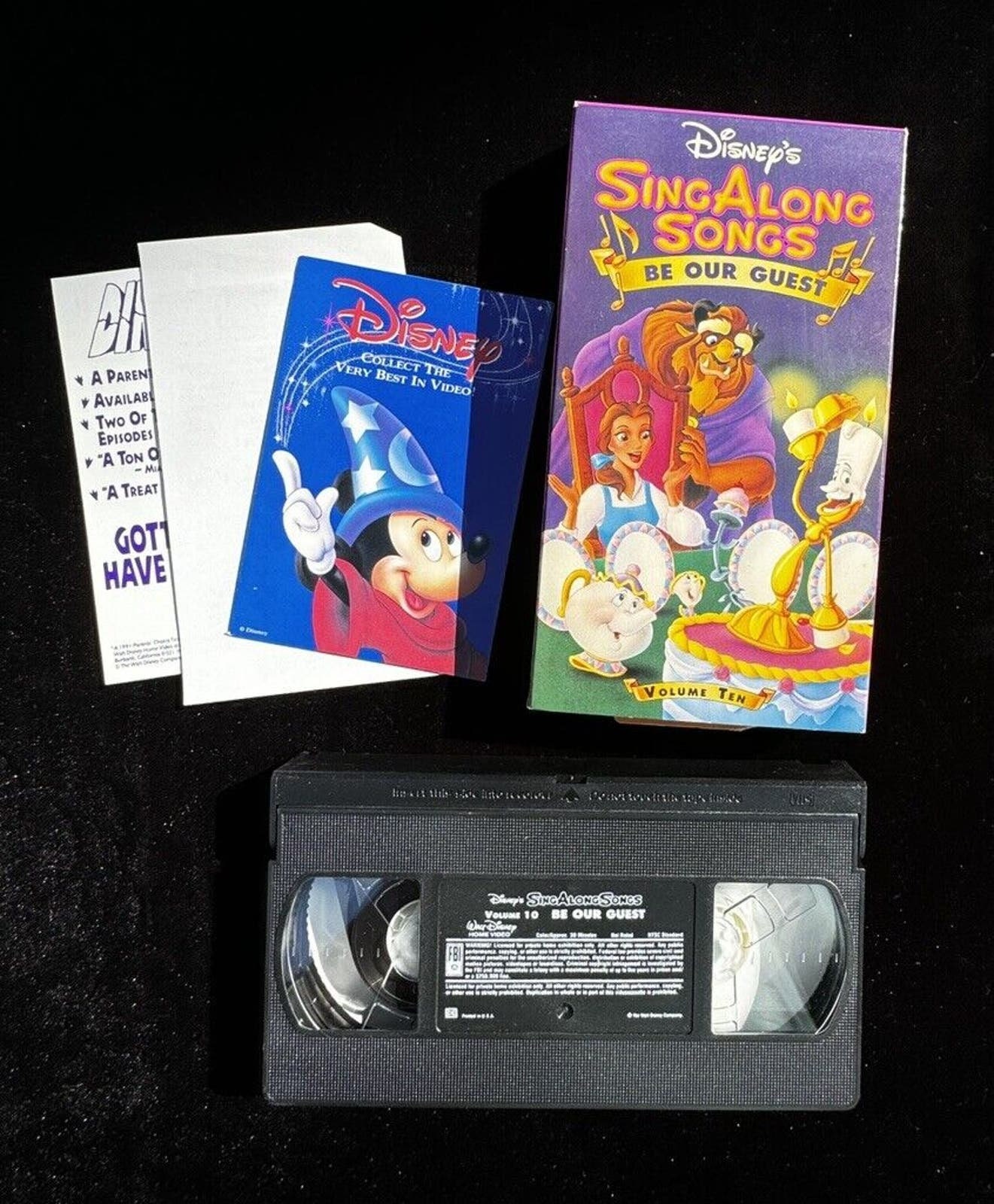 Disney Sing Along Songs VHS Tape Be Our Guest Beauty Beast Classic 1992 ...