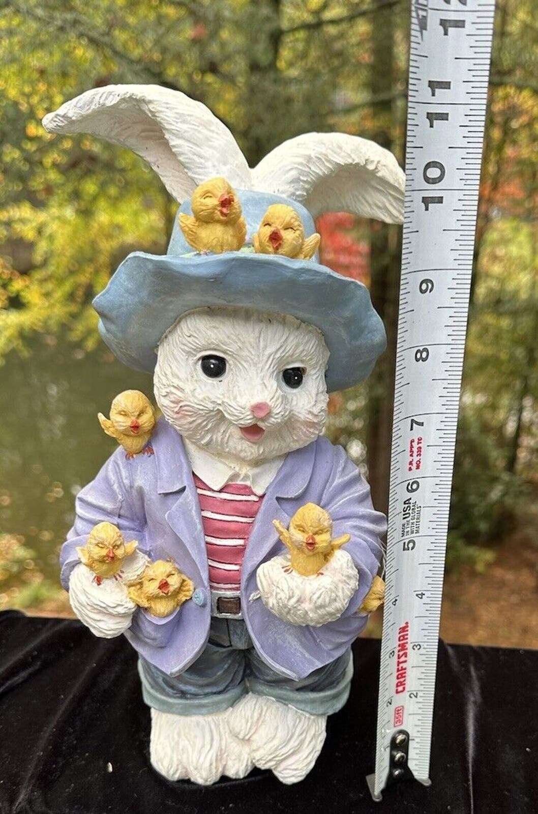 Adorable 11” White Peter Rabbit Easter Bunny Covered in Baby Chicks ...