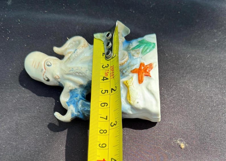 Vintage 1950’s Ceramic Fish Bowl Tank Ornament Decor Octopus Made in ...