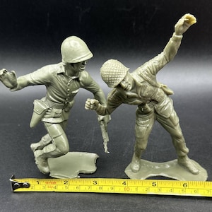 Vintage Louis Marx 6” & 5” WWII Army JUMBO Lot of 2 1960s Excellent ...