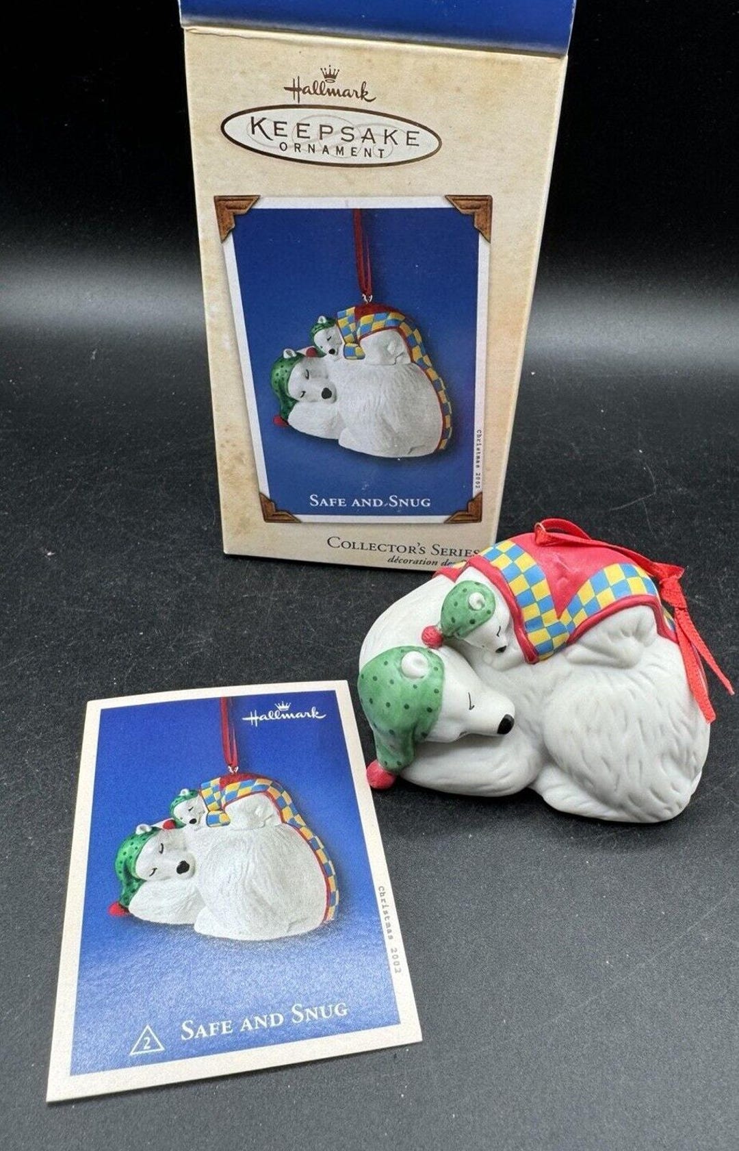 Safe and Snug Hallmark Bears Mama Baby Ornament 2002 Artist Signed Mint ...