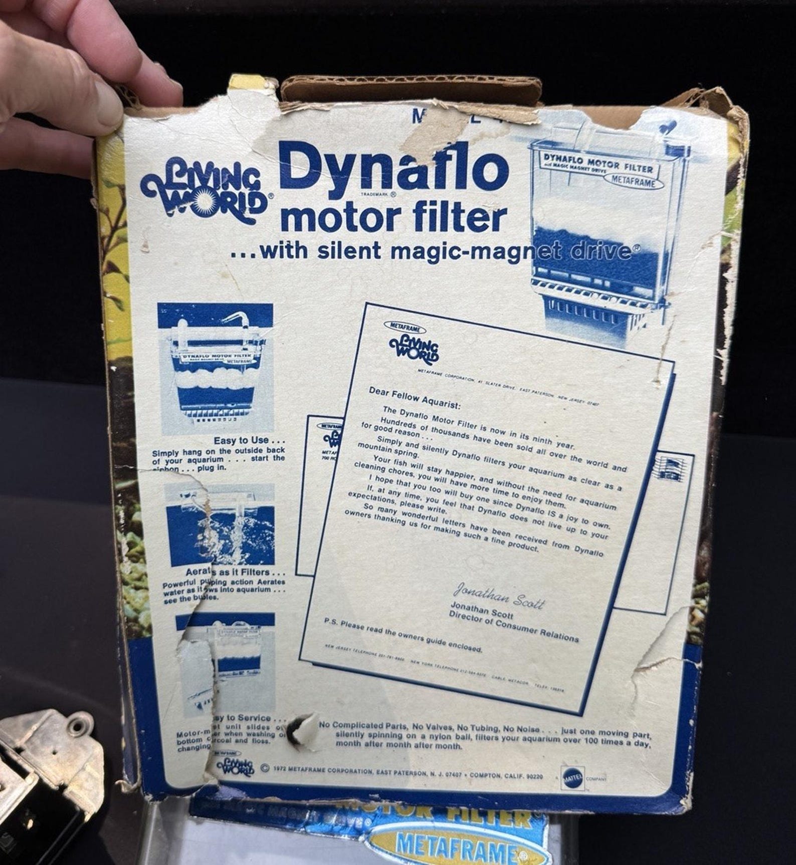 Vintage Metaframe Living World Dynaflo Filter Original Box Rare! Works ...