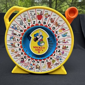 1989 Mattel See N' Say Disney Mickey Mouse ABC'S Vintage Toy Yellow ...