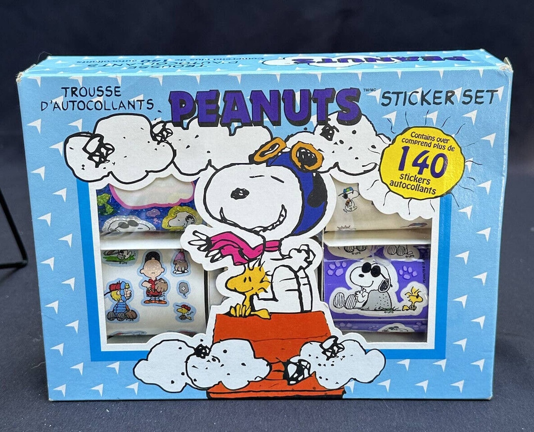 Vintage Peanuts Sticker Set Trouser D'autocollants 140 Stickers Open ...