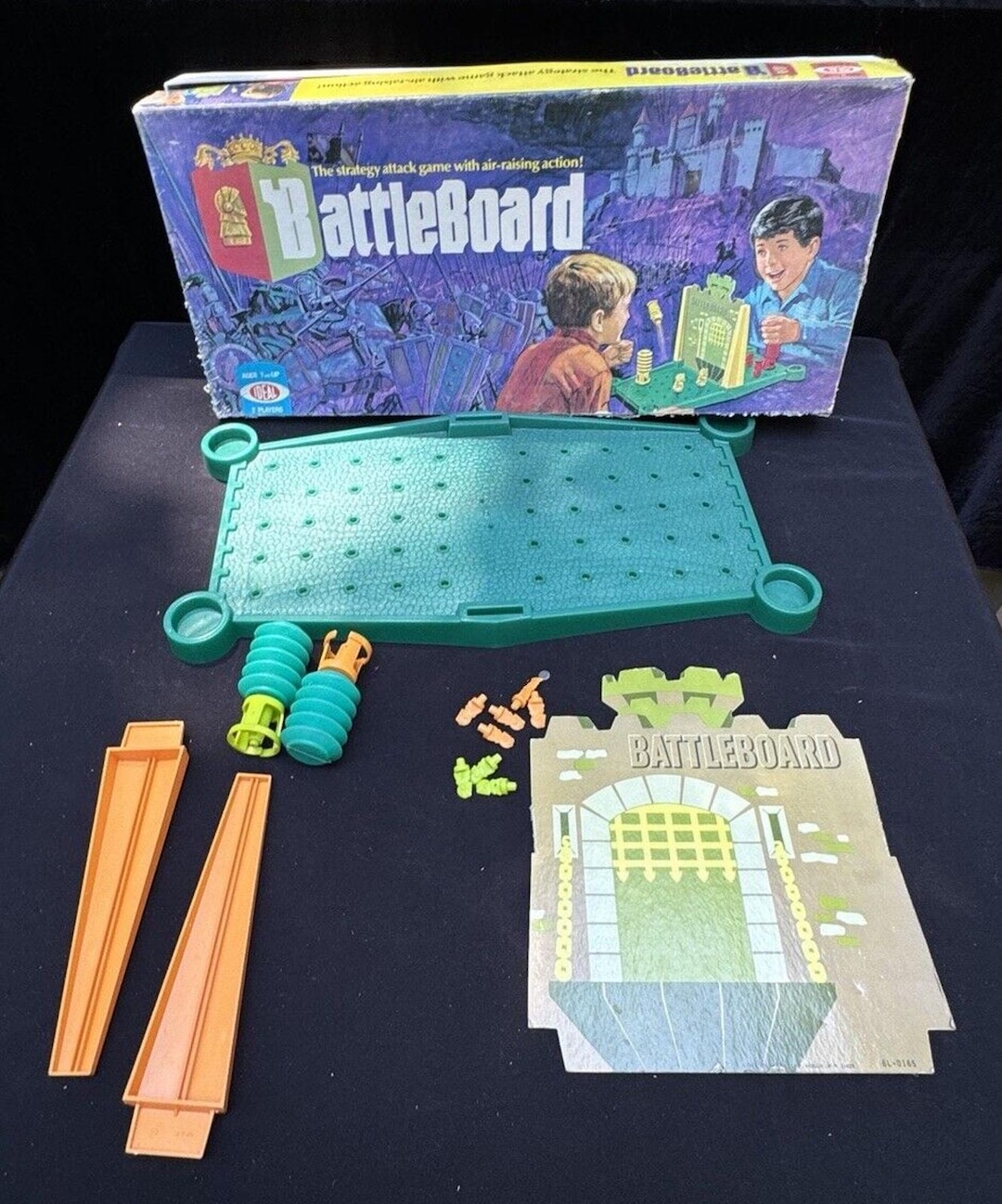 Vintage Ideal Battleboard Board Game VERY RARE!!! 1972 No.2058-6 *READ ...
