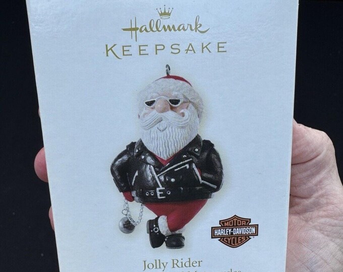 Jolly Rider Harley-davidson Motorcycles Santa Ornament Hallmark -18D - Etsy