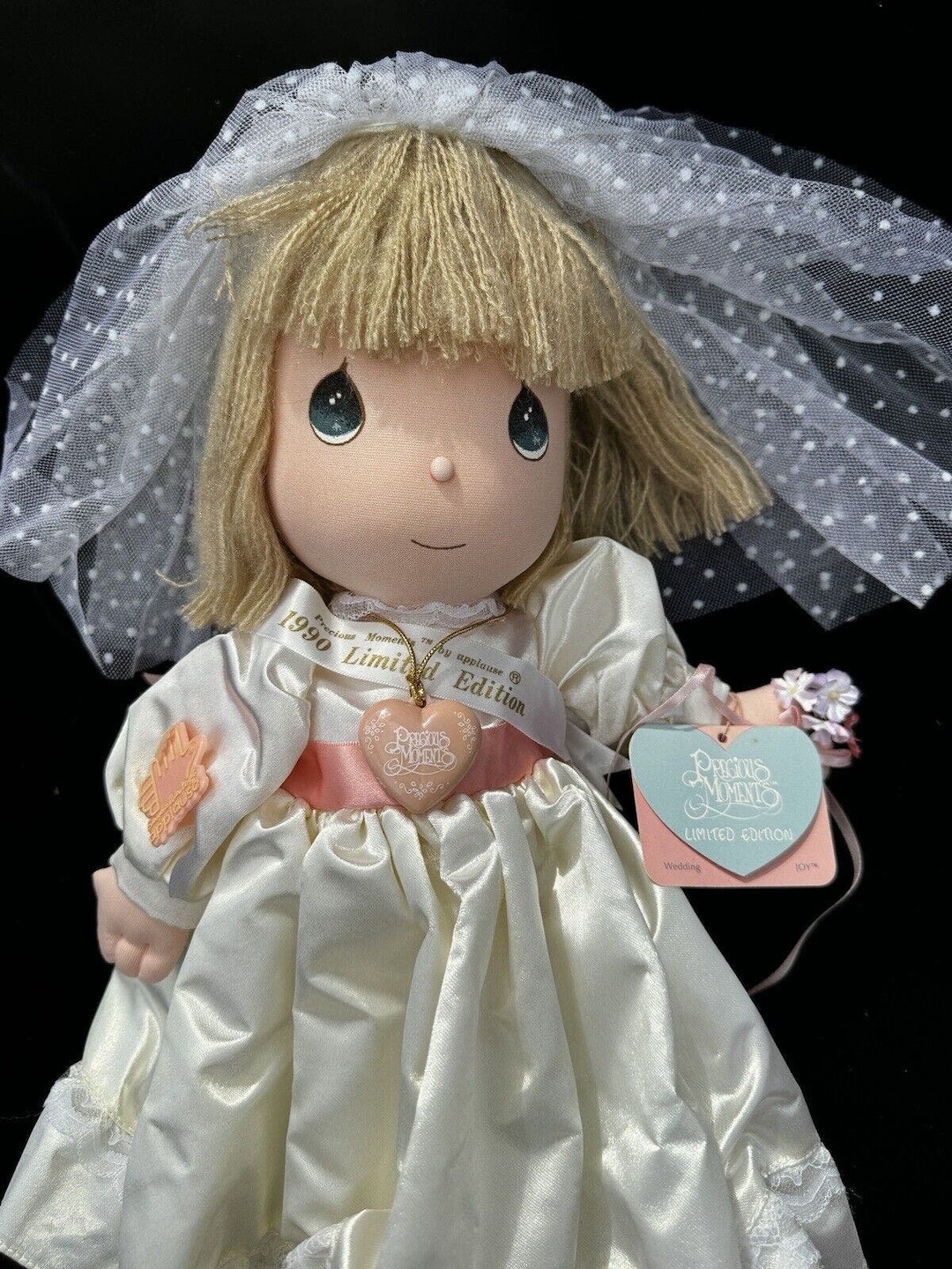 1990 Applause Precious Moments 16" Wedding Joy Bride Doll Limited ...