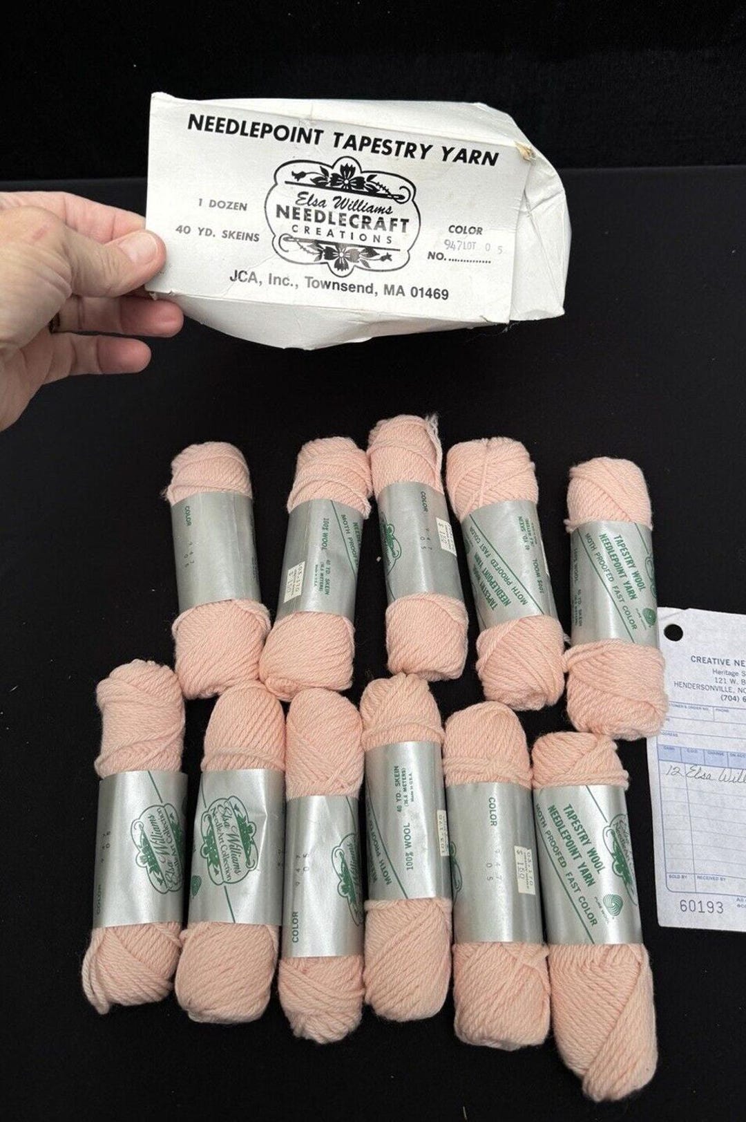 11 Vintage Skeins of Elsa Williams Needlepoint Yarn Pink 100% Wool ...