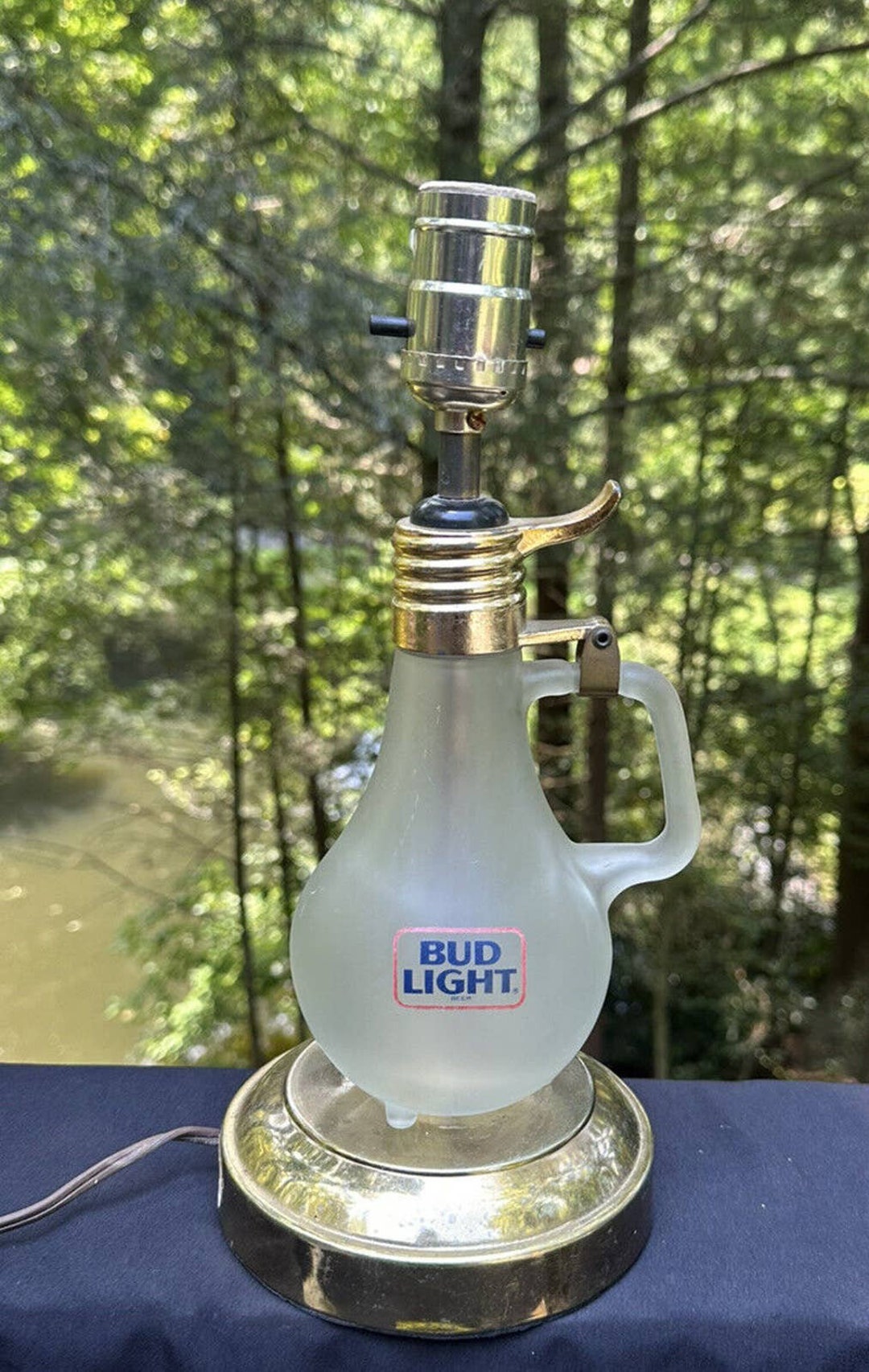 Vintage Bud Light Light Bulb Shaped Tabletop Lamp - Works/no Shade - Etsy
