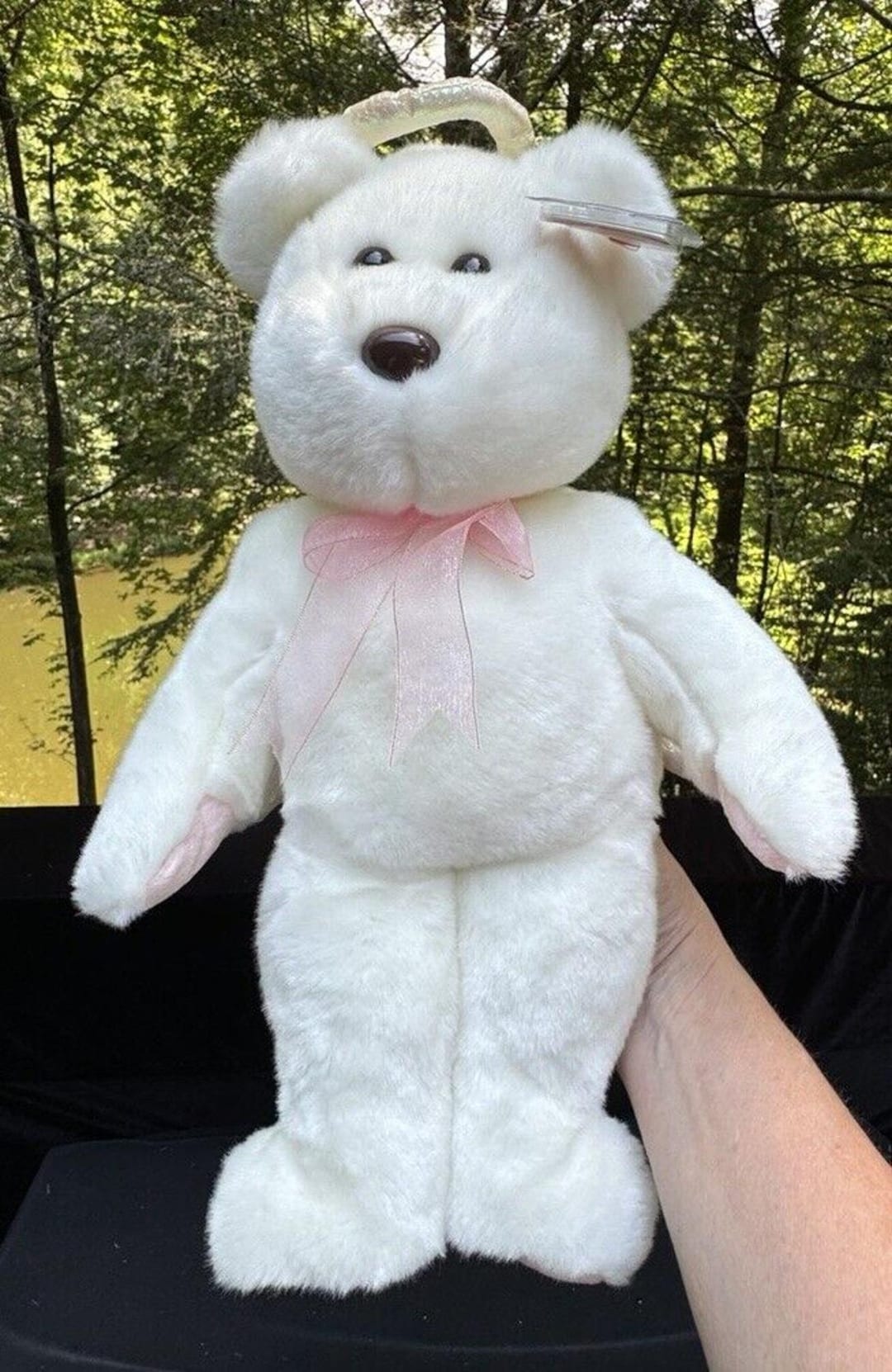 Ty Beanie Baby Halo the Angel Bear 16” Toy Stuffed Animal Beanie Babies ...