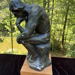 1960 Rodin’s the Thinker by Austin Productions Cast Stone 1st Edition ...