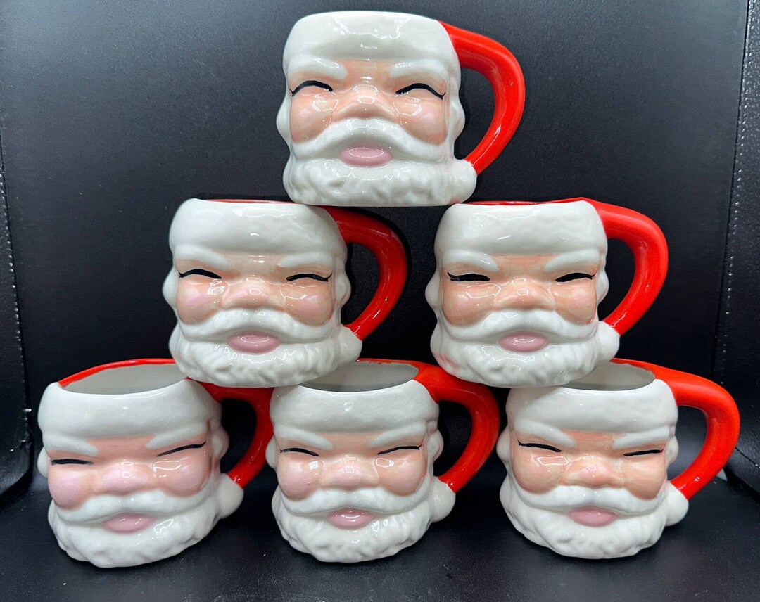 Vintage 1951 Jamar Mallory Ceramic Studio Santa Claus Set of 6 - Etsy