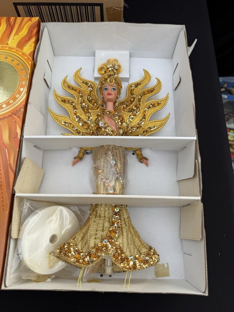 Vtg 1995 BOB MACKIE GODDESS of the Sun Barbie 14056 new Complete W ...