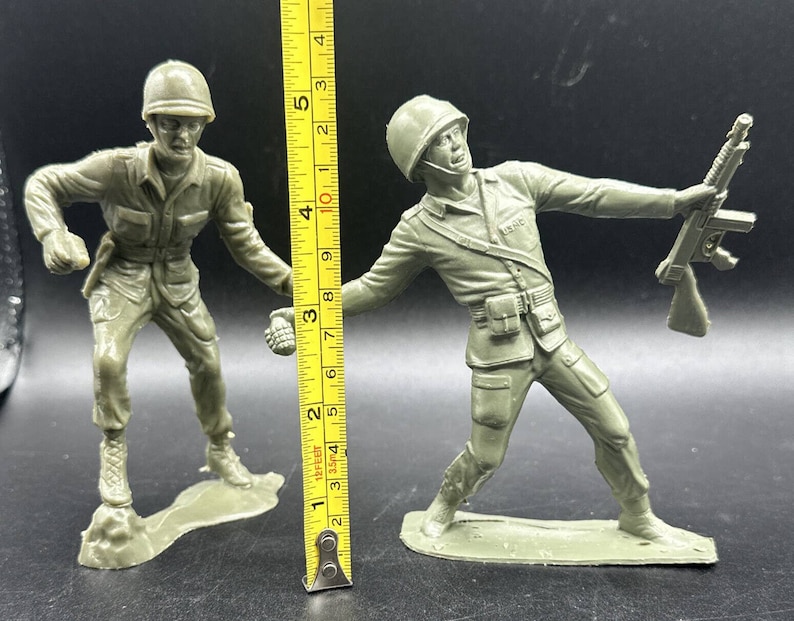 Vintage Louis Marx 6” & 5” WWII Army JUMBO Lot of 2 1960s Excellent ...