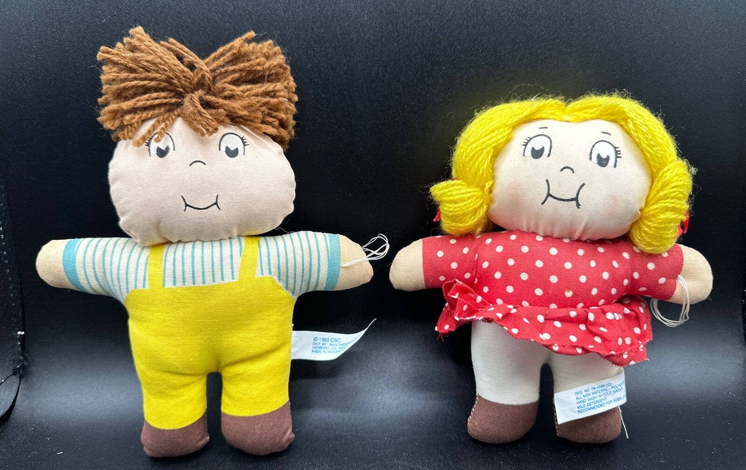 Vintage Campbell's Soup Kids Doll Plush Set of 2 Westwood Boy and Girl ...