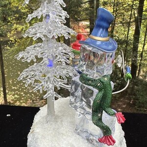 Snowman Campfire Lighted Christmas Tree Table Decoration Roasting ...
