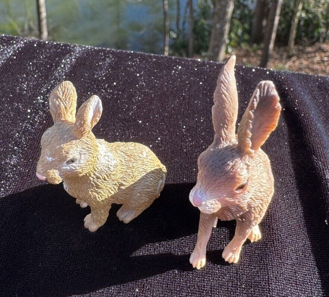 Breyer Rabbit & Brown Hare Toys Mfigure by Collecta Excellent! -B - Etsy