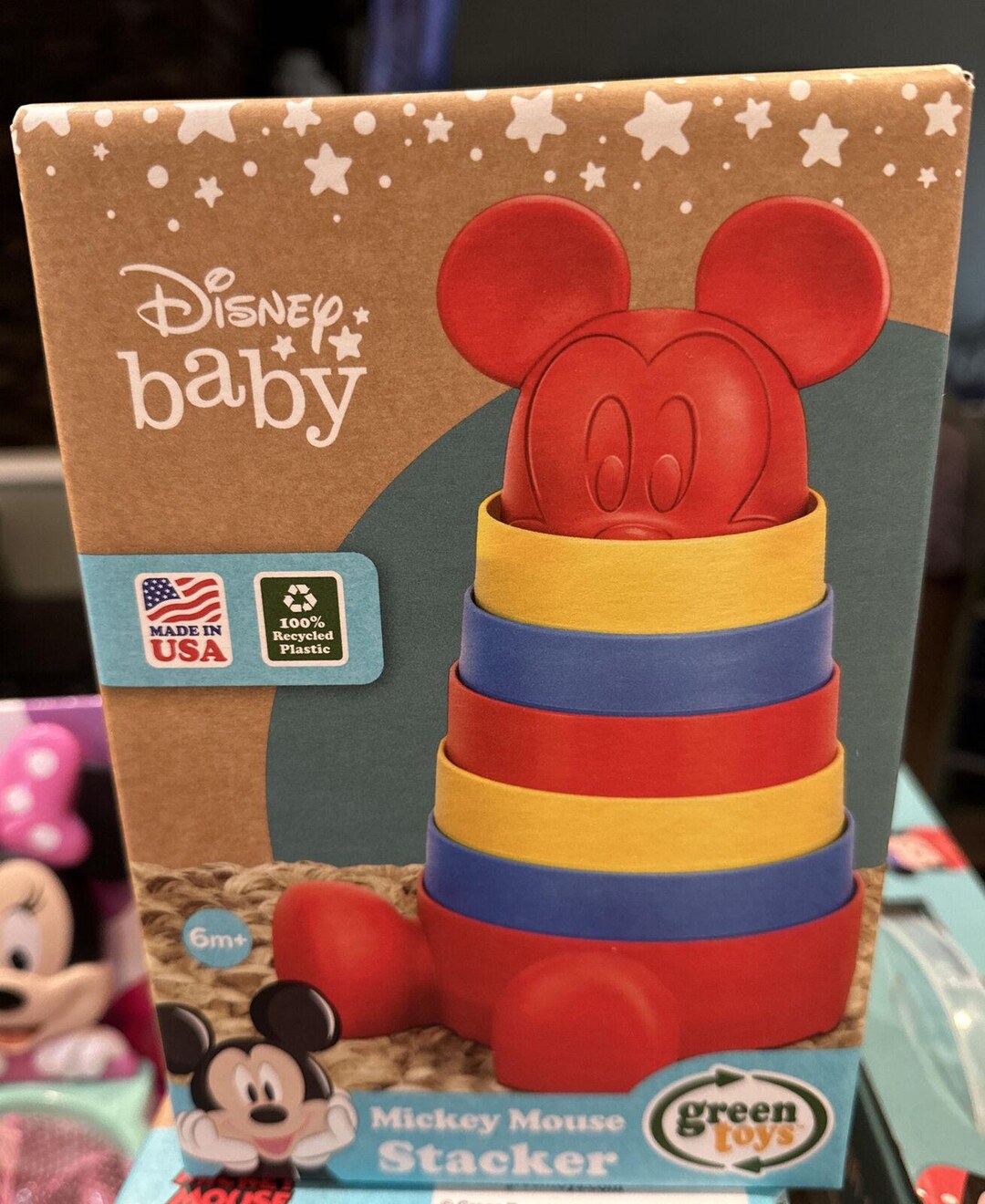 New Baby Stacker Toy Disney Baby Mickey Mouse Stacking Toy Green Toys ...