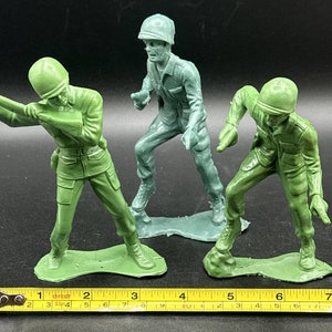 Vintage Louis Marx 6” & 5” WWII Army JUMBO Lot of 3 1960s Excellent ...