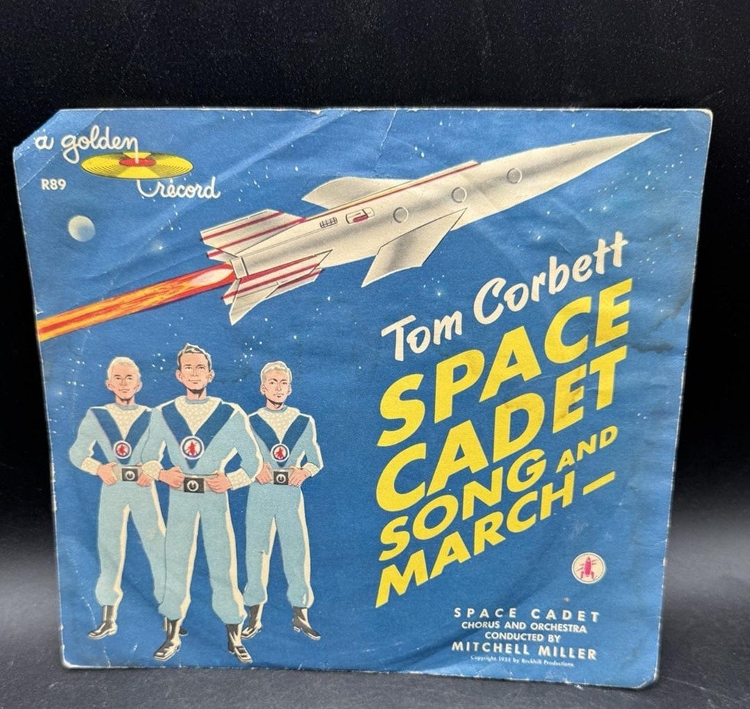 1951 Golden Record Tom CORBETT SPACE CADET Song & March Vinyl Classic ...