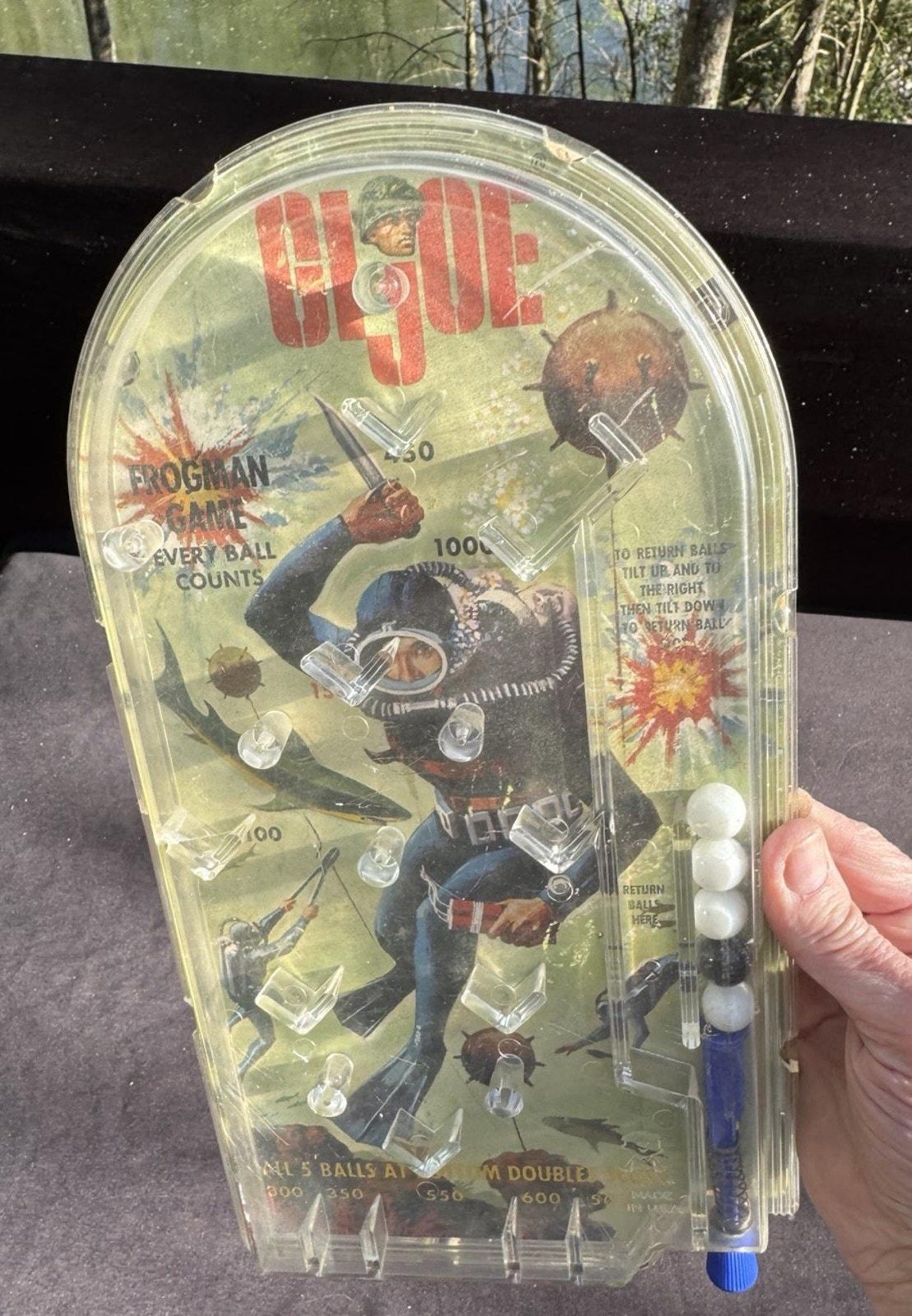 Rare Vintage 1960s GI Joe Frogman Tabletop Pinball Game - Etsy