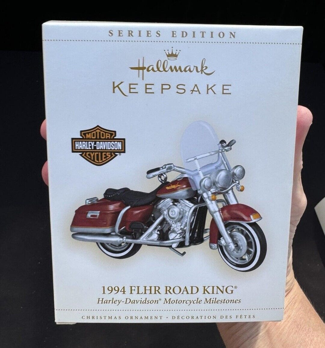 Hallmark 1994 Ornament Harley-davidson FLHR Road King Motorcycle Brand ...