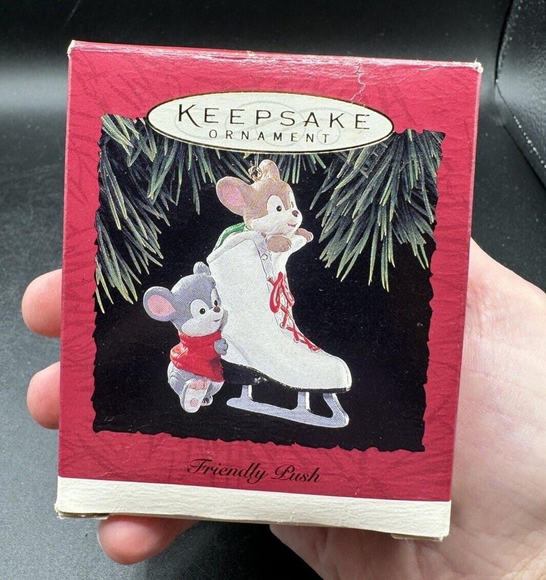 1994 Hallmark Keepsake Christmas Ornament Friendly Push Mice & Skate ...
