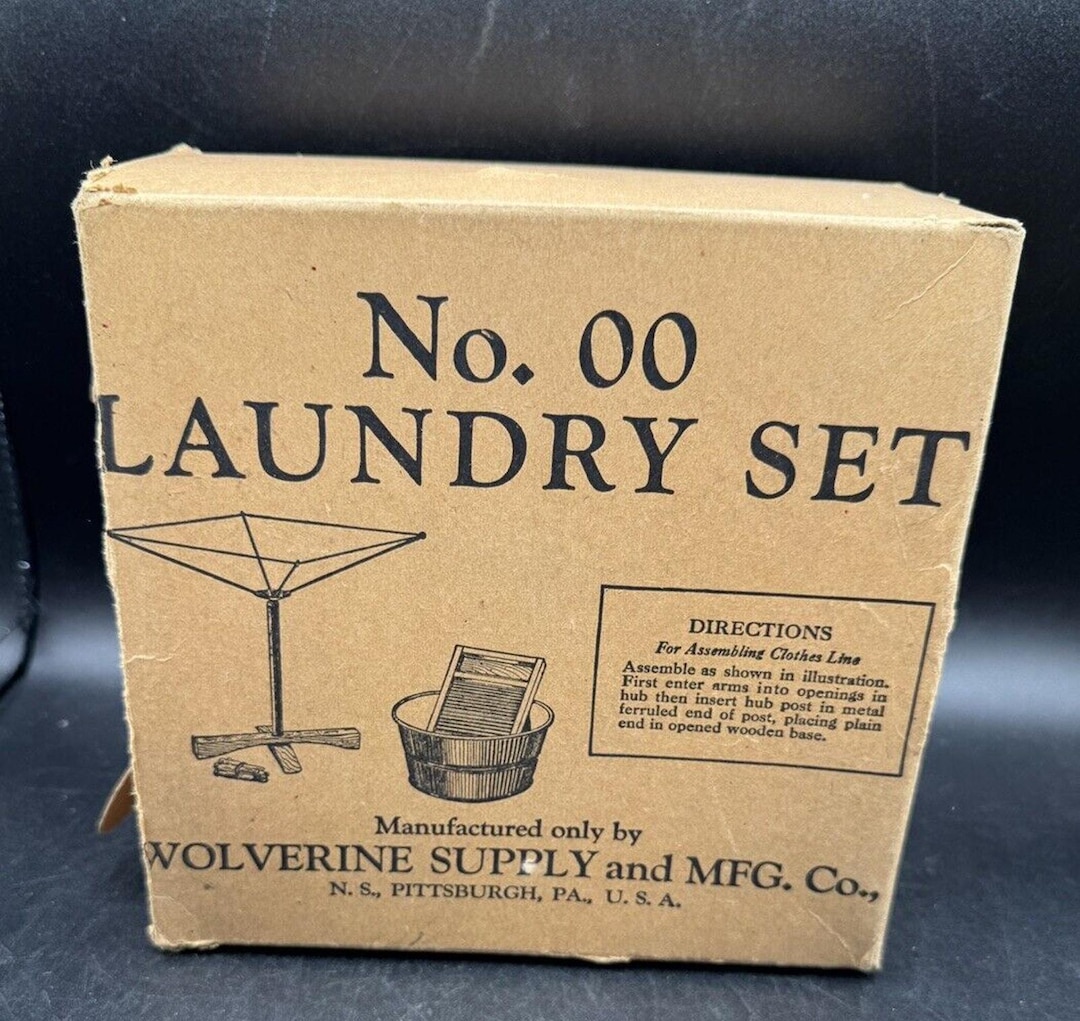 Rare Childs Wolverine Toy #00 Laundry Set Wbox Wash Board Tub ...