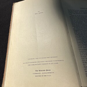 A Field Guide to Western Birds Roger Peterson 1941 -1st Ed Autographed ...