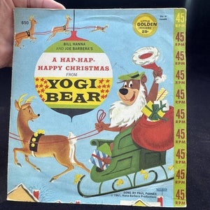 Vintage Yogi Bear A Hap-hap-happy Christmas Little Golden Record 1961 ...