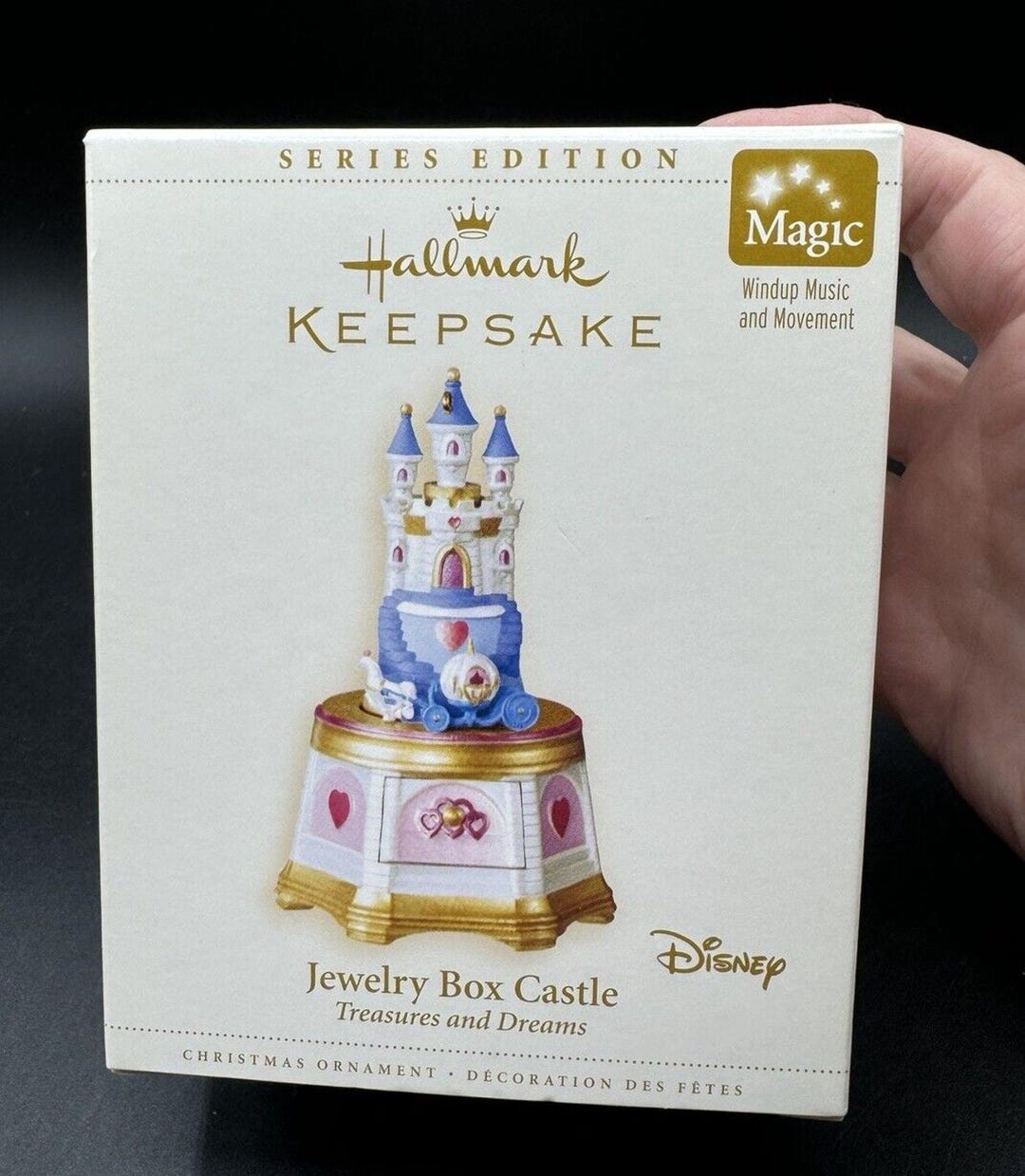 Hallmark Ornament Cinderella Musical Jewelry Box Castle Disney New ...