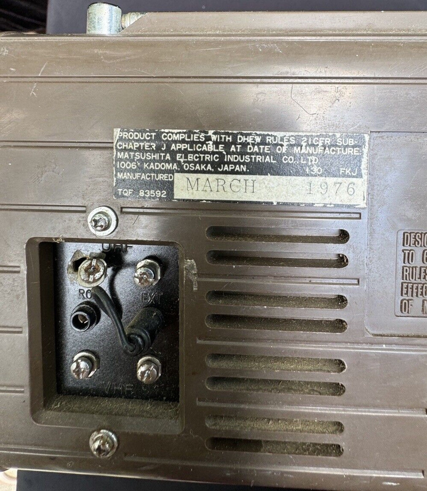 Vintage 1976 Panasonic Solid State TR-515 Army Green Portable ...