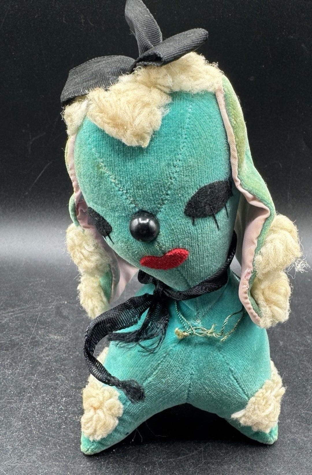 Rare Vintage 1950’s Stuffed Animal Wonderful Blue Poodle Made in Japan ...