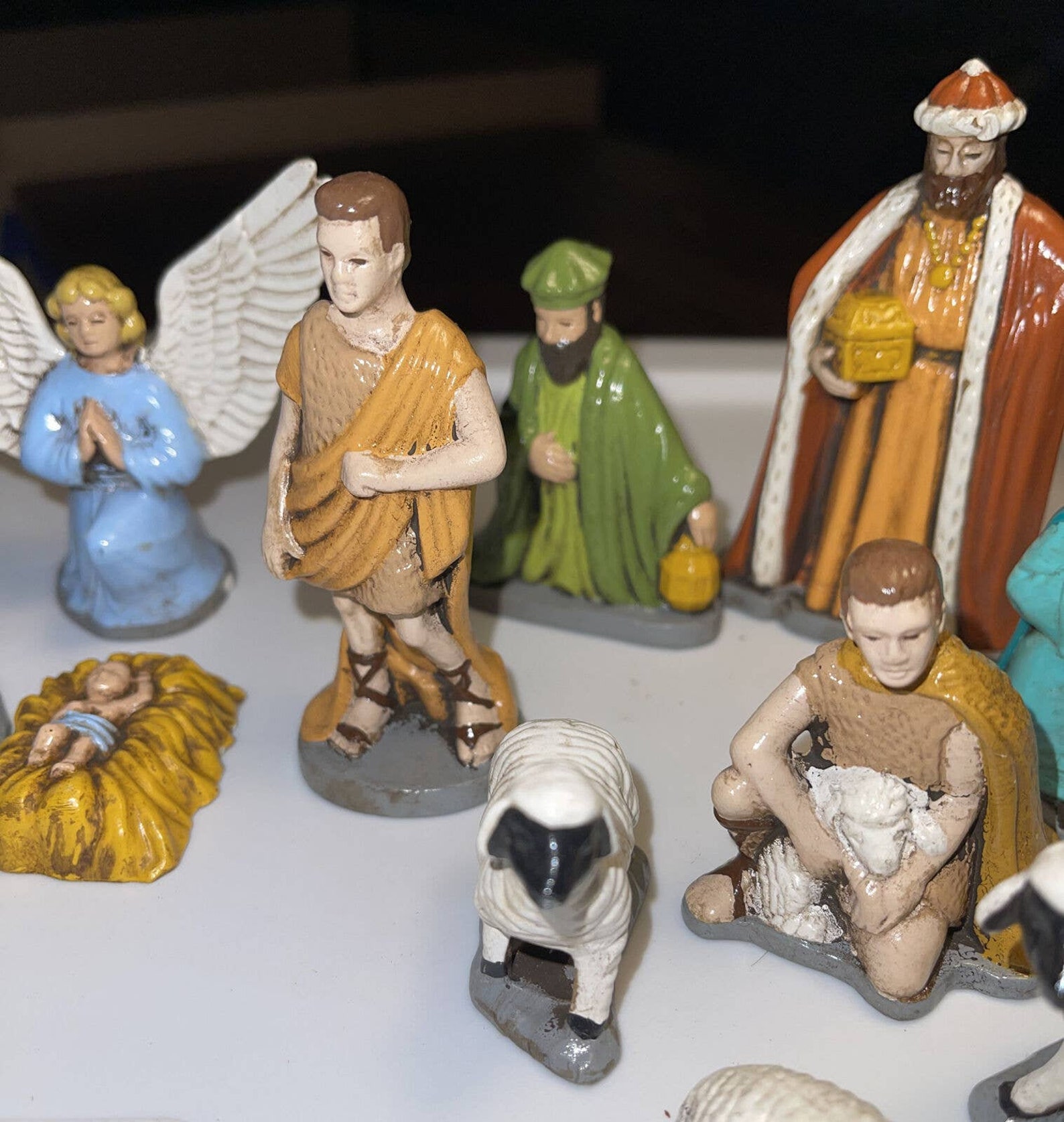 Atlantic Mold 1970s Nativity Christmas Set Hand Painted Vintage Ceramic ...