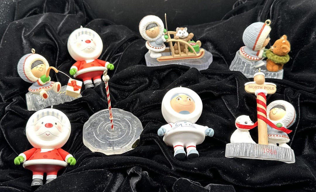 Wonderful Variety Lot of 8 Hallmark Frosty Friends Ornaments Excellent ...