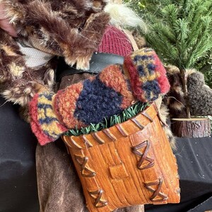 18 Inch Standing Rustic Mountain Santa Holding Christmas Tree - Etsy