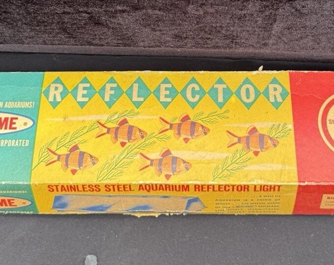 Rare 1950’s New Metaframe Reflector Aquarium Hood Light in Original Box ...