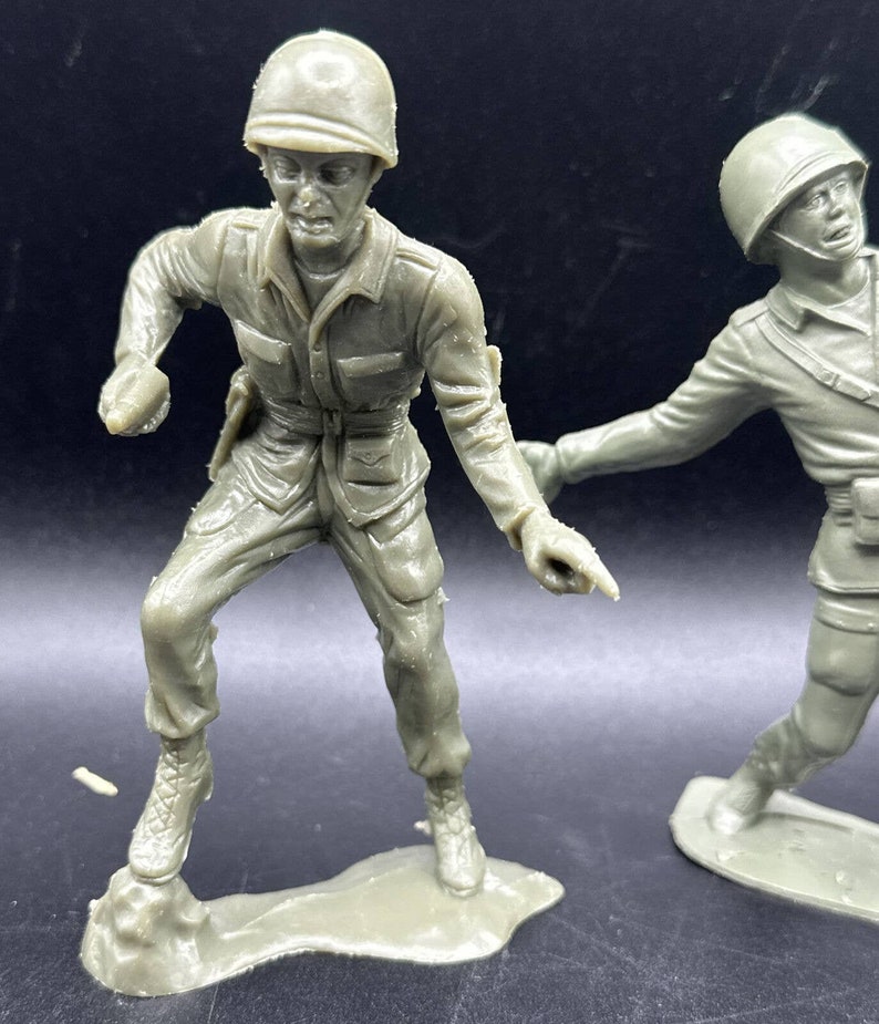 Vintage Louis Marx 6” & 5” WWII Army JUMBO Lot of 2 1960s Excellent ...
