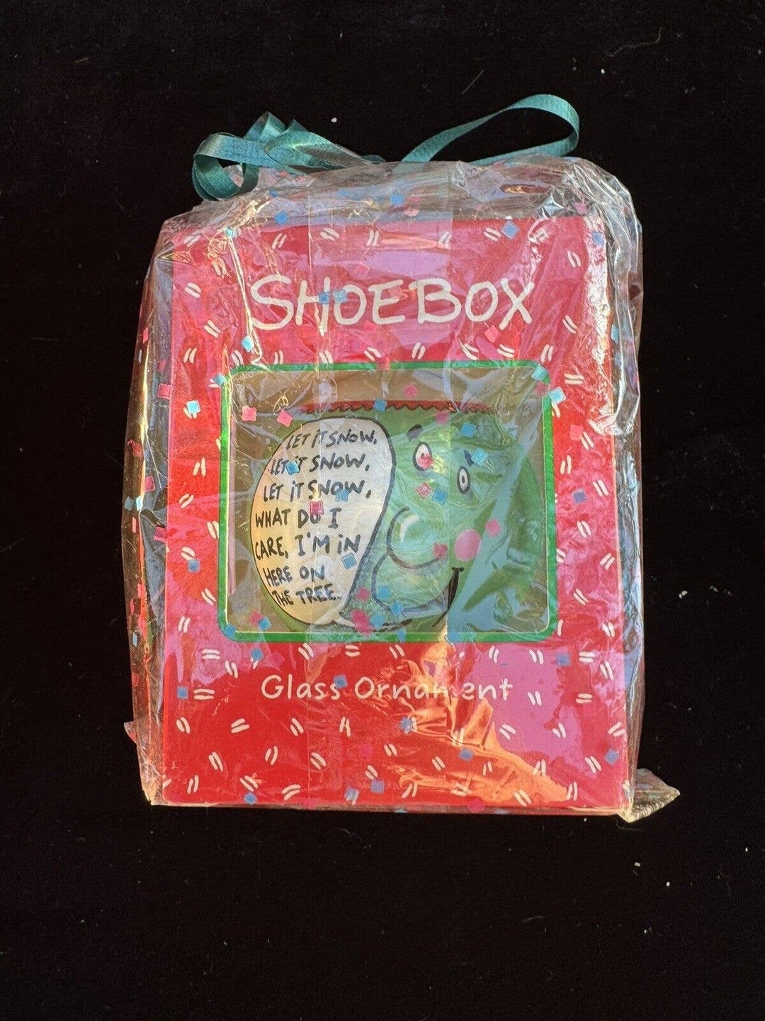 Hallmark Shoe Box Let It Snow Ball Christmas 1992 KOC Gift W Ornament ...