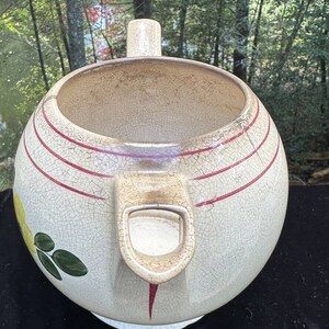 Blue Ridge Spindrift Teapot, Daisy Chain Red Stripes Hand Painted No ...