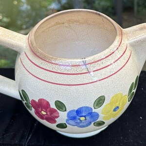 Blue Ridge Spindrift Teapot, Daisy Chain Red Stripes Hand Painted No ...