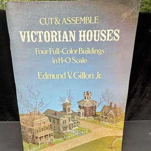 NEW! 1979 VICTORIAN Houses Cut & Assemble 4 Full-color Buildings in H-O ...