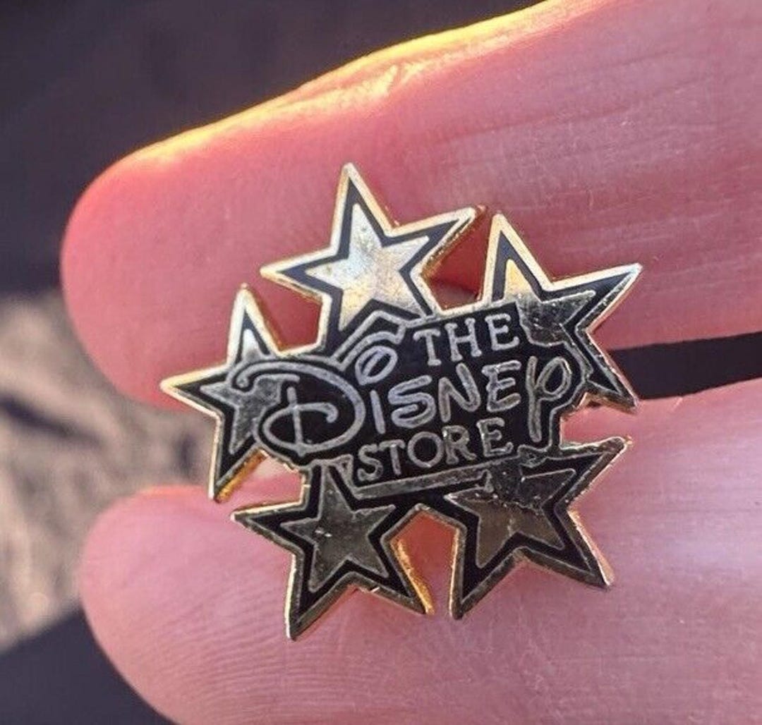 The Disney Store Employee Cast Member 5 Star Gold Tone Award Lapel Pin ...